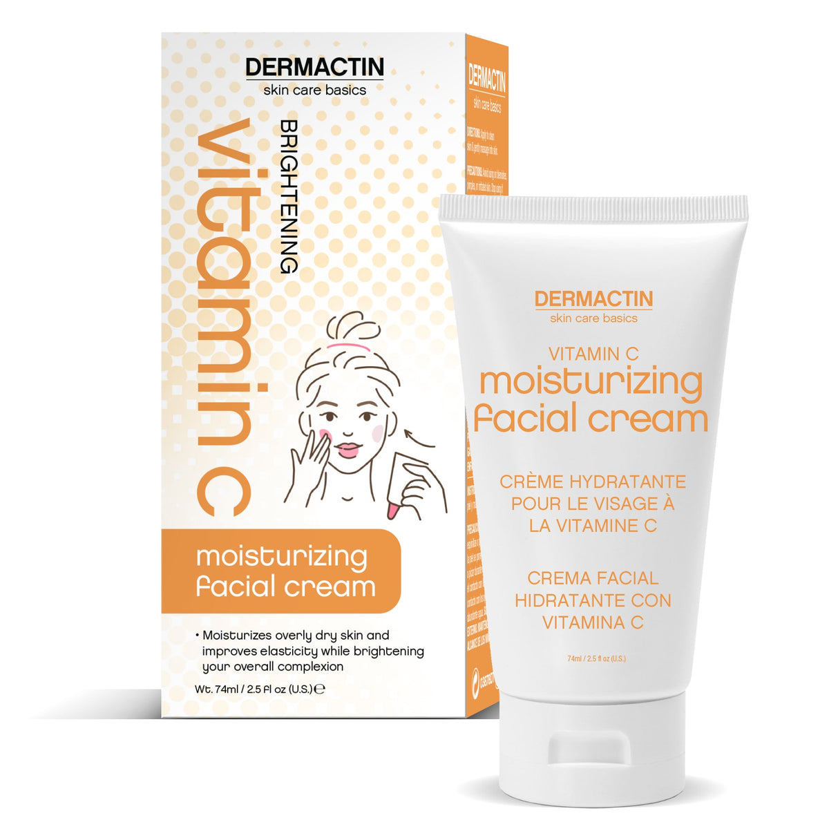 Dermactin Skin Care Basics Brightening Vitamin C Moisturizing Facial C ...