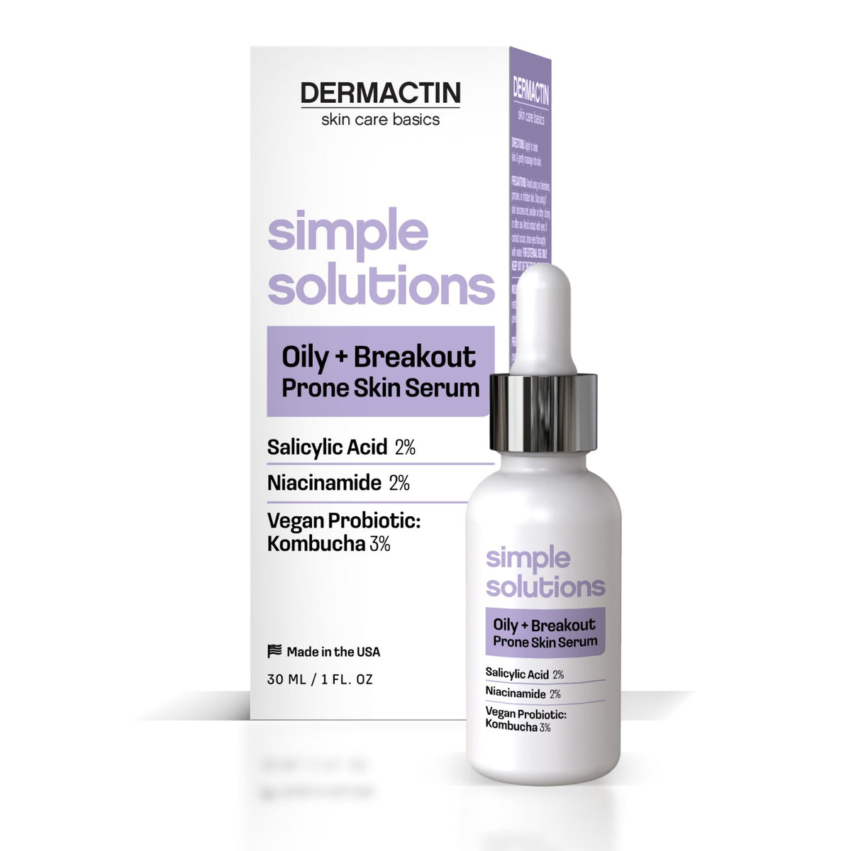 Dermactin Simple Solutions Oily + Breakout Prone Skin Serum 1 oz — Fisk ...