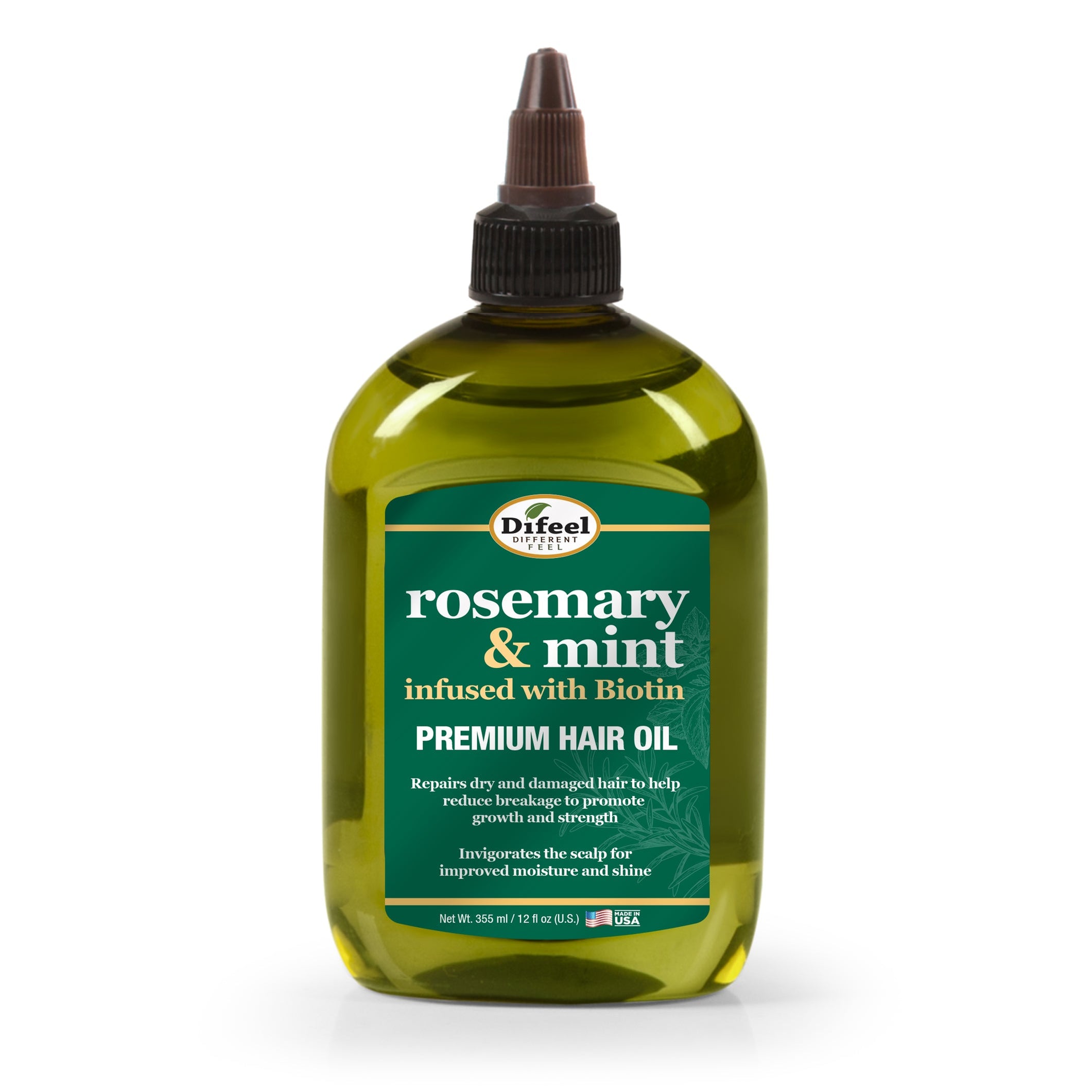 Difeel Rosemary and Mint Elevated Premium Hair Oil - Large 12 oz ...