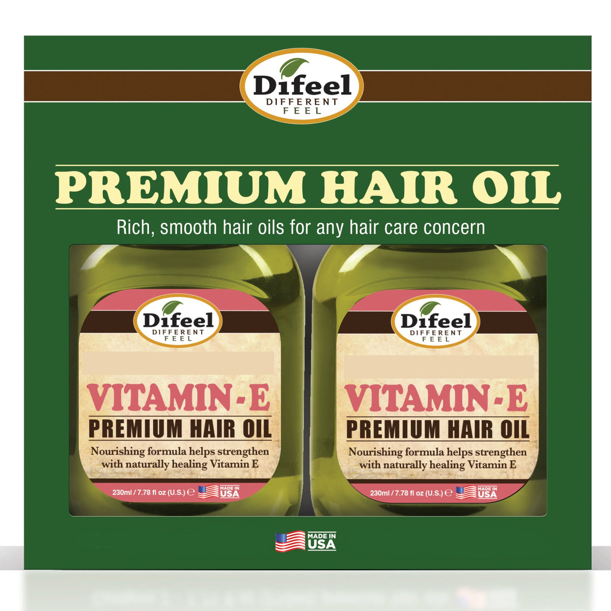 Difeel Premium Natural Hair Oil - Vitamin E Oil 7.1 oz. - 2PC Gift Set ...