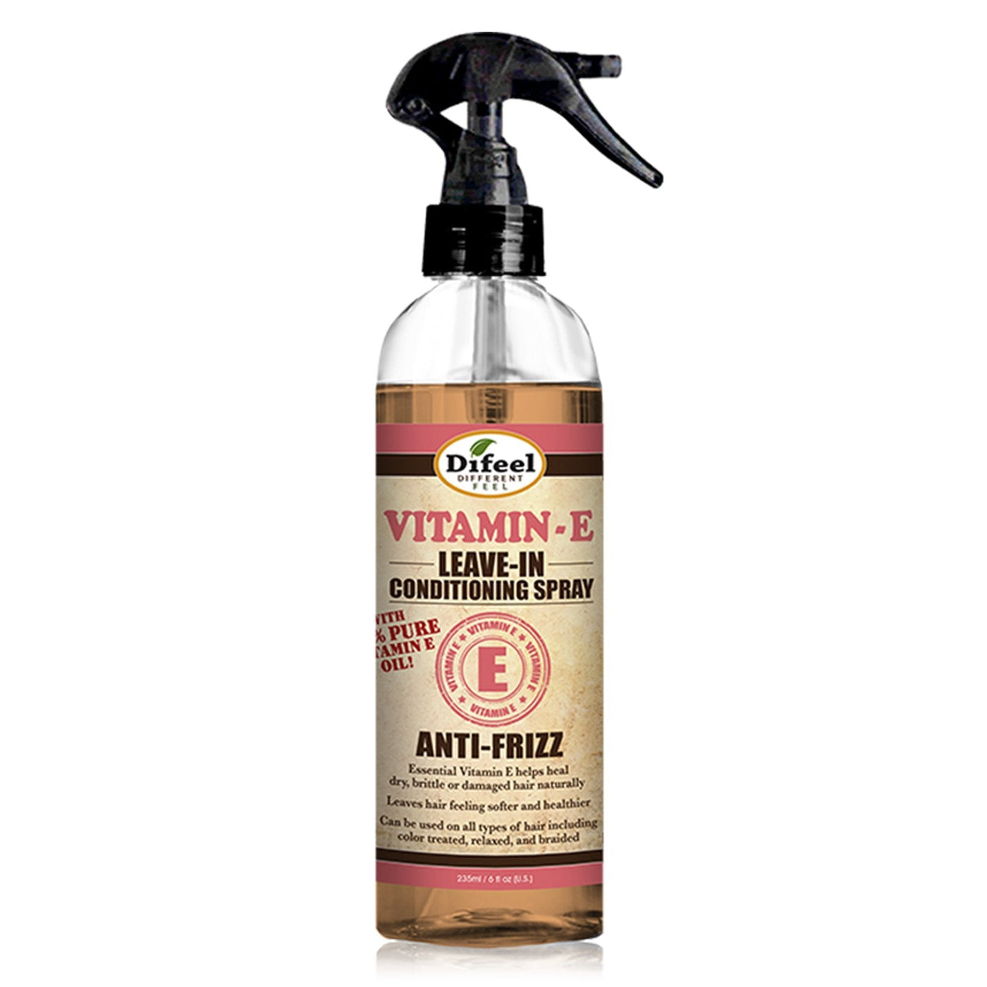 Difeel Anti-Frizz Leave in Conditioning Spray with 100% Pure Vitamin E ...