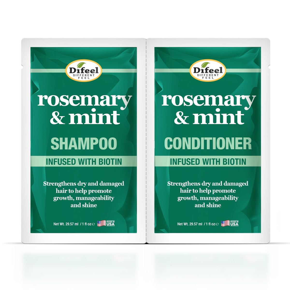 Difeel Rosemary Mint with Biotin Shampoo & Conditioner Combo Packet 2o ...